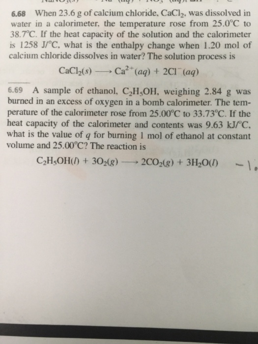Solved When 23.6 g of calcium chloride, CaCl_2, was | Chegg.com