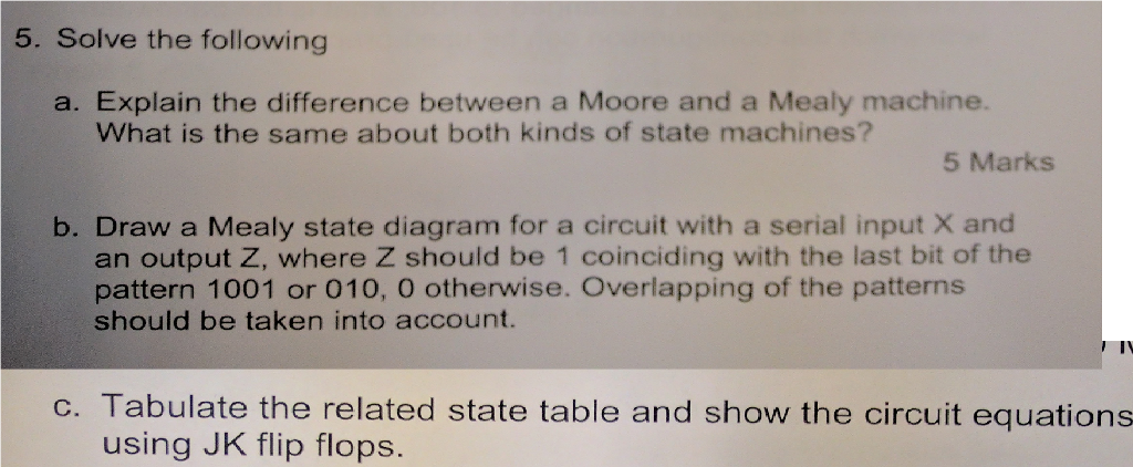 Solved Solve the following a. Explain the difference | Chegg.com