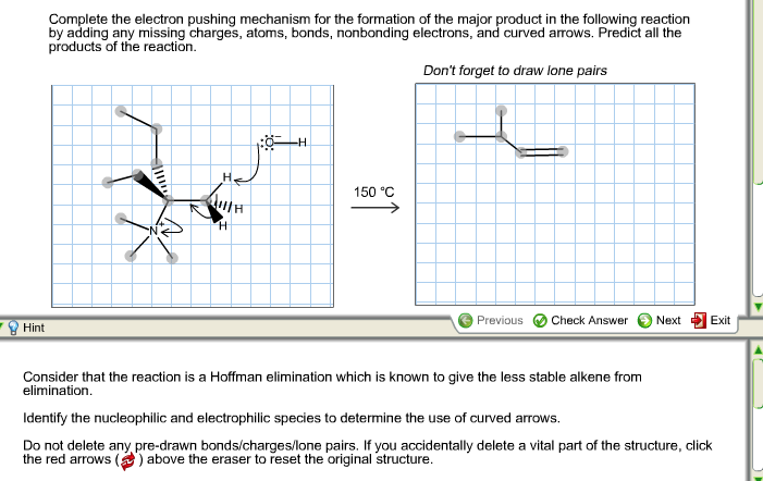 Solved Complete the electron pushing mechanism for the | Chegg.com