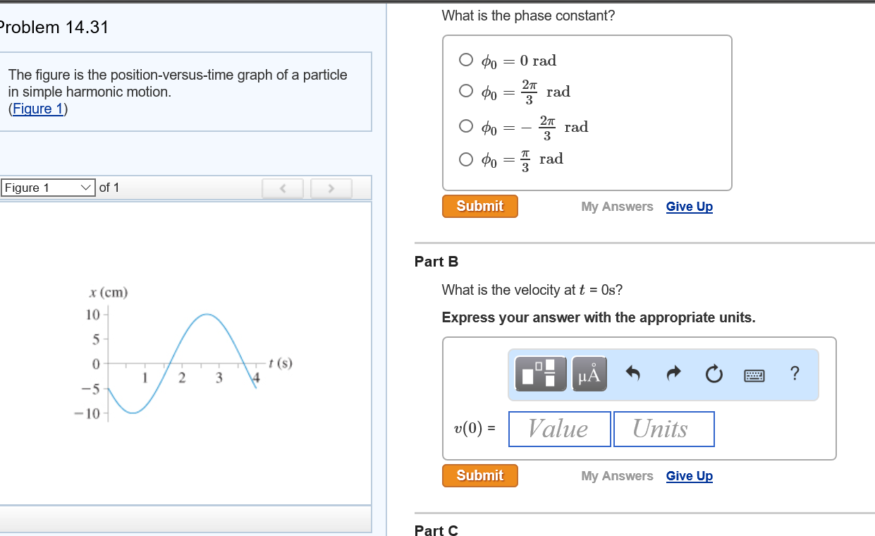 Solved The figure is the position-versus-time graph of a | Chegg.com