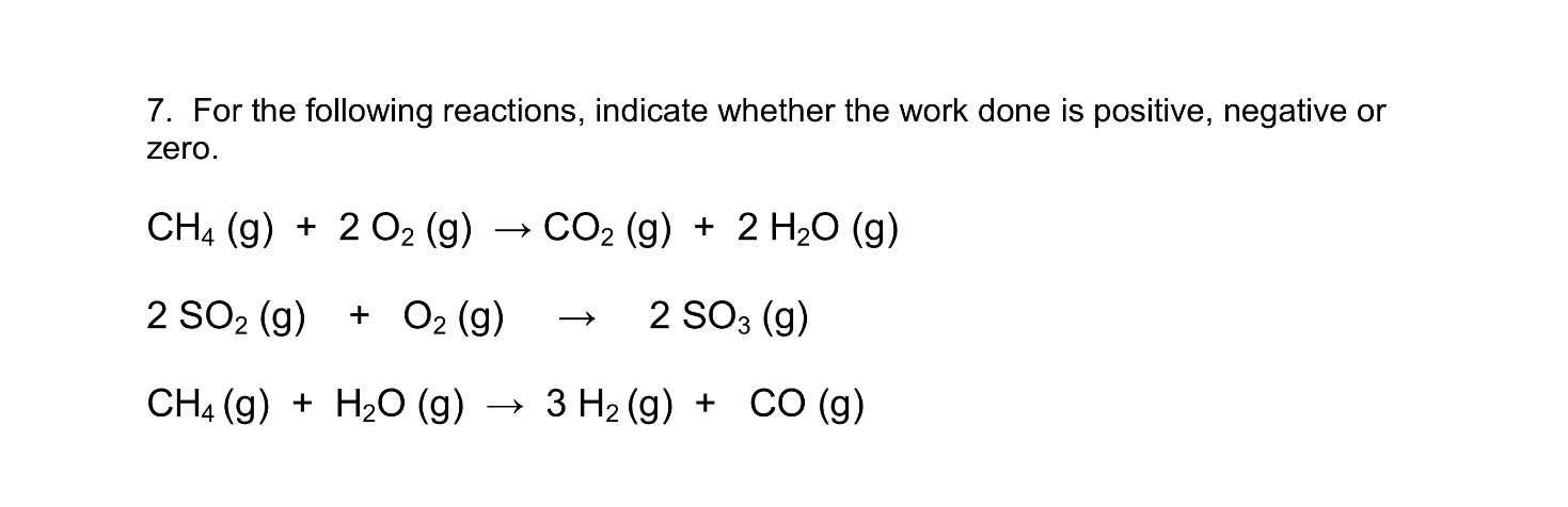 Solved: For The Following Reactions, Indicate Whether The ... | Chegg.com