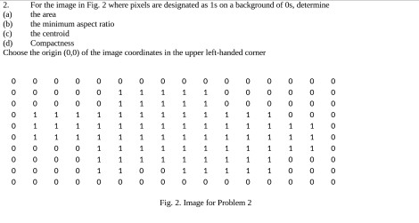 Solved For the image in Fig. 2 where pixels are designated | Chegg.com