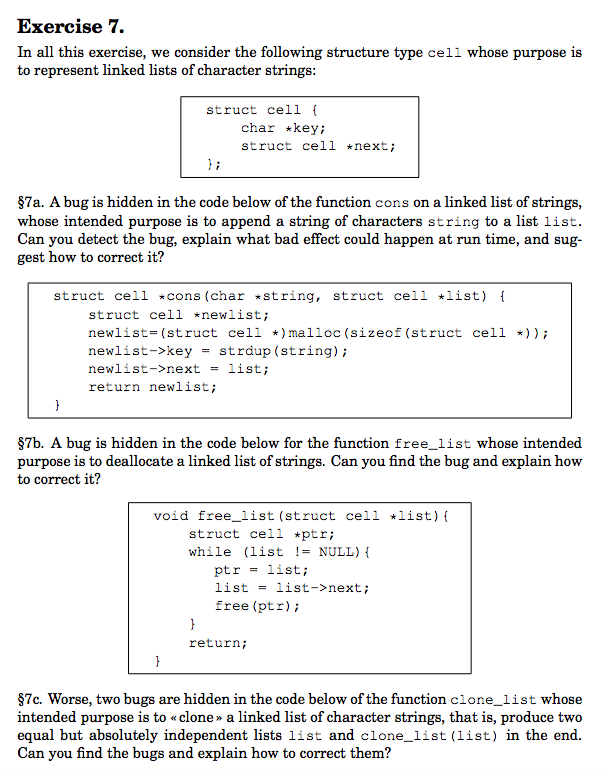 Solved Exercise 7. In all this exercise, we consider the | Chegg.com