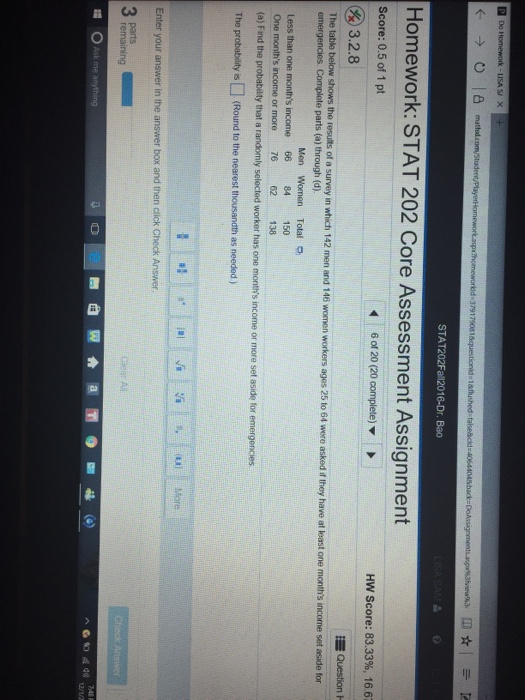 Solved The table below shows the results of a survey in | Chegg.com