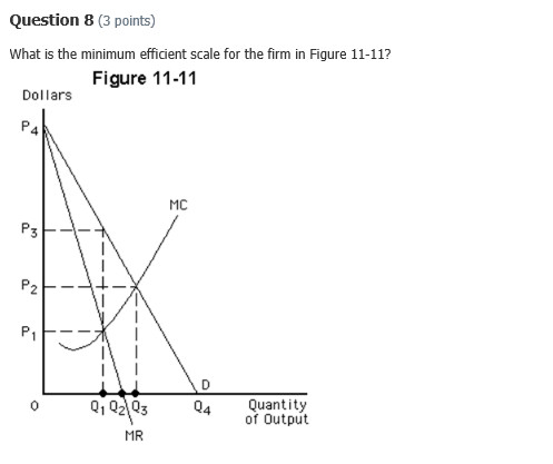 Solved Question 8 (3 points) What is the minimum efficient | Chegg.com