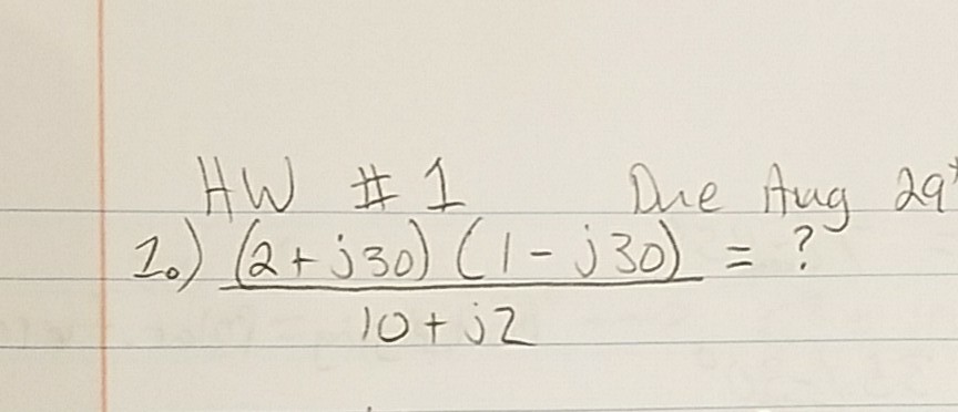 Solved (2 + j 30) (1 - j 30)/10 + j 2 = ? | Chegg.com