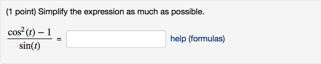 Solved Simplify the expression as much as possible. Cos^2 | Chegg.com