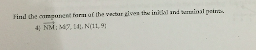 Solved Find the component form of the vector given the | Chegg.com
