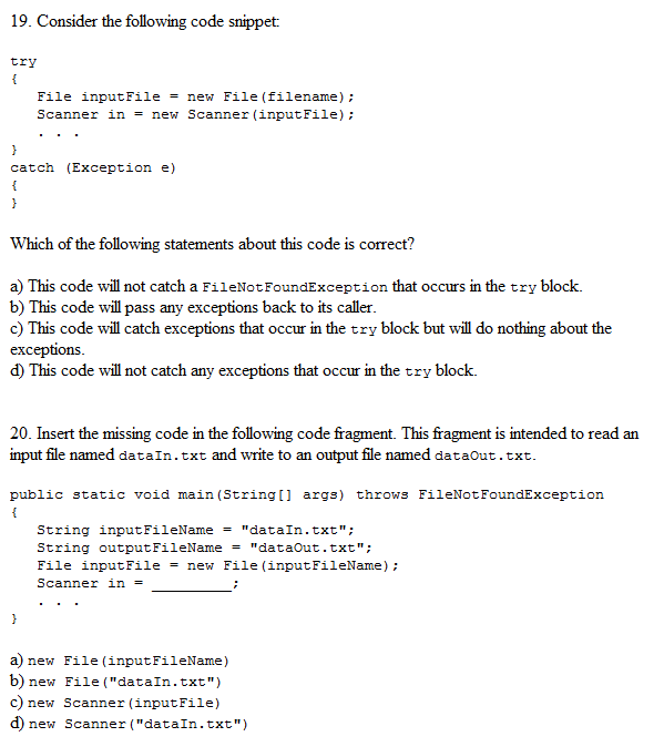Solved 16. The method below is designed to print the smaller | Chegg.com
