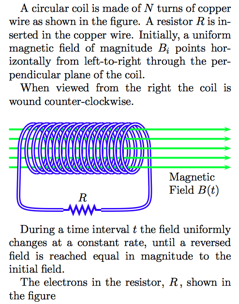 Solved A circular coil is made of N turns of copper wire as | Chegg.com