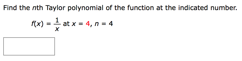 Solved Find the nth Taylor polynomial of the function at the | Chegg.com