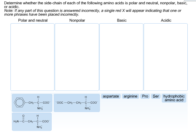 Solved Determine whether the side-chain of each of the | Chegg.com