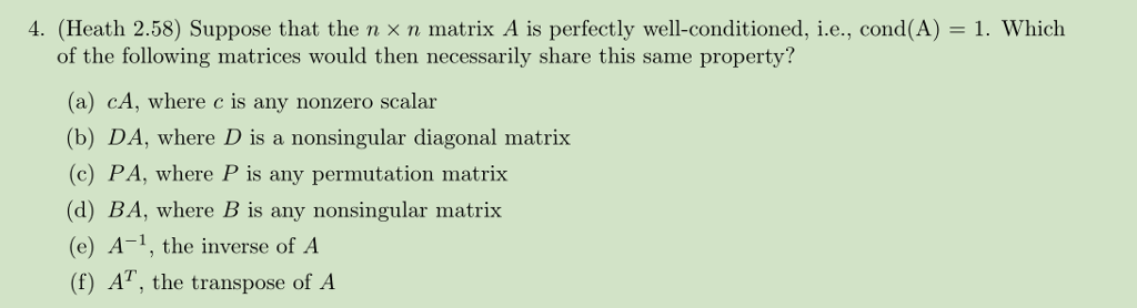 Solved Suppose that the n times n matrix A is perfectly | Chegg.com