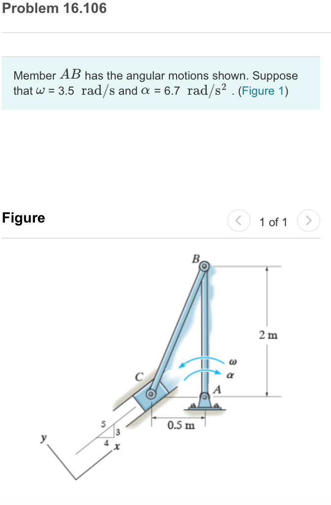 Solved Member AB has the angular motions shown. Suppose that | Chegg.com