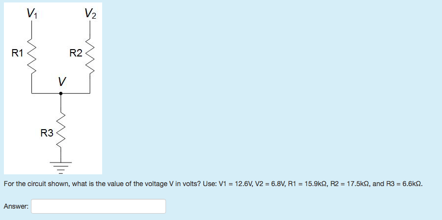 Solved R1 R2 R3 For the circuit shown, what is the value of | Chegg.com