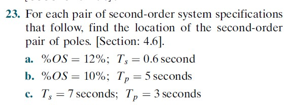 Solved 23. For each pair of second-order system | Chegg.com