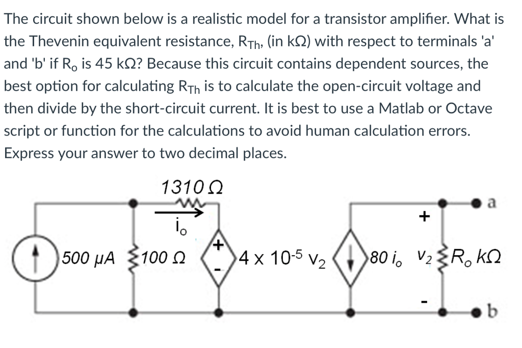 Solved The circuit shown below is a realistic model for a | Chegg.com