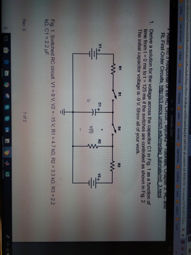 Solved RL First-Order Circuits, http:/lc3 eecs umich | Chegg.com
