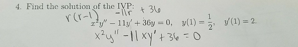 Solved 4. Find the solution of the IVP: 3 | Chegg.com