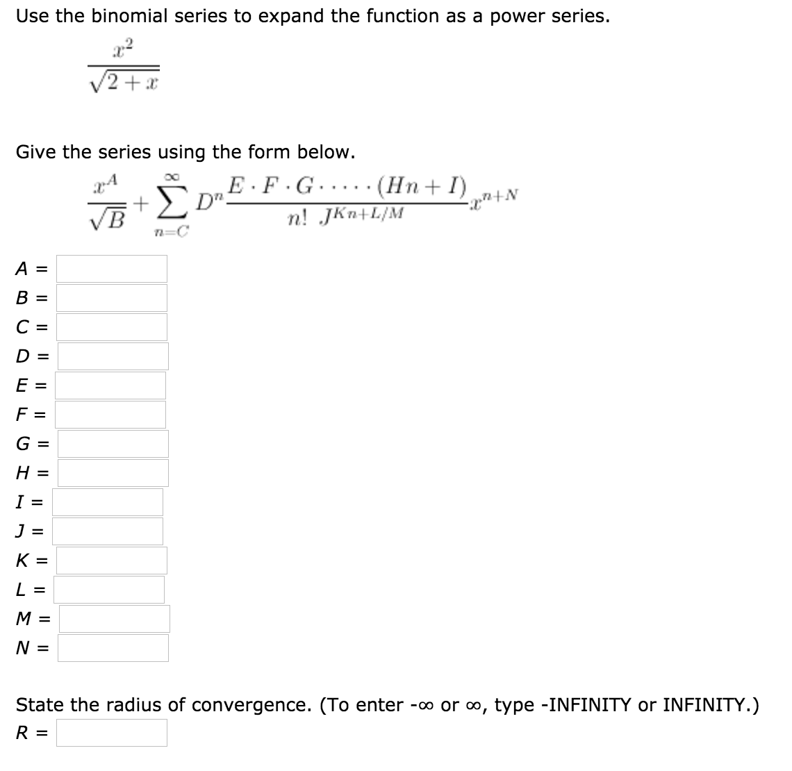 Solved Use the binomial series to expand the function as a | Chegg.com