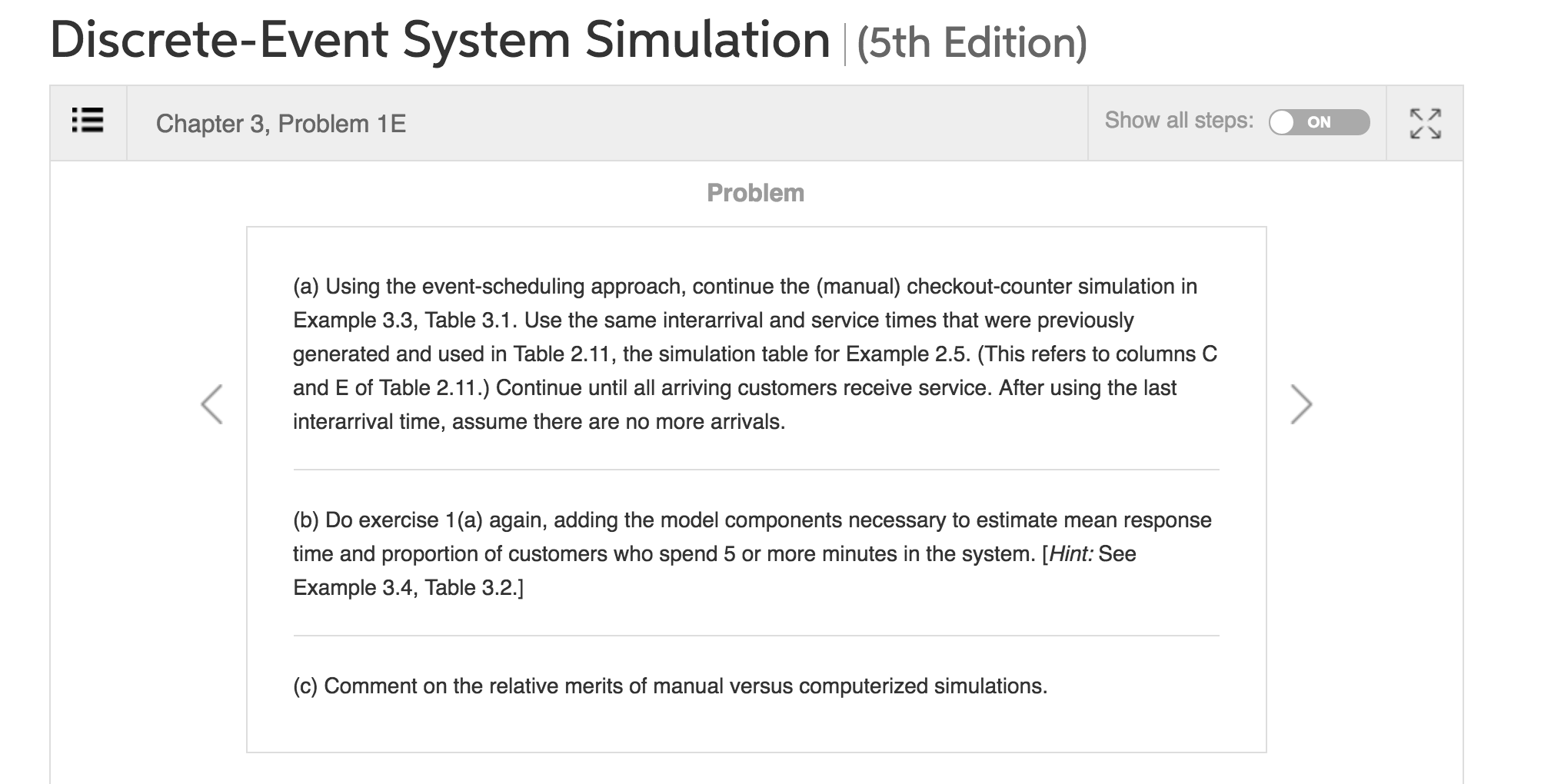 Solved Using The Event Scheduling Approach Continue The