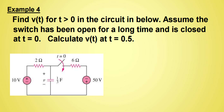 Solved Find v(t) for t > 0 in the circuit in below. Assume | Chegg.com