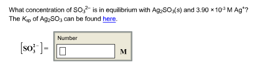 Solved: What Concentration Of SO^3^-2 Is In Equilibrium Wi... | Chegg.com