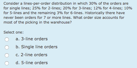 Solved Consider a lines-per-order distribution in which 30% | Chegg.com
