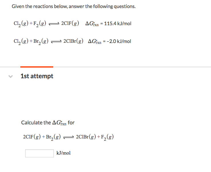Solved Given the reactions below, answer the following | Chegg.com