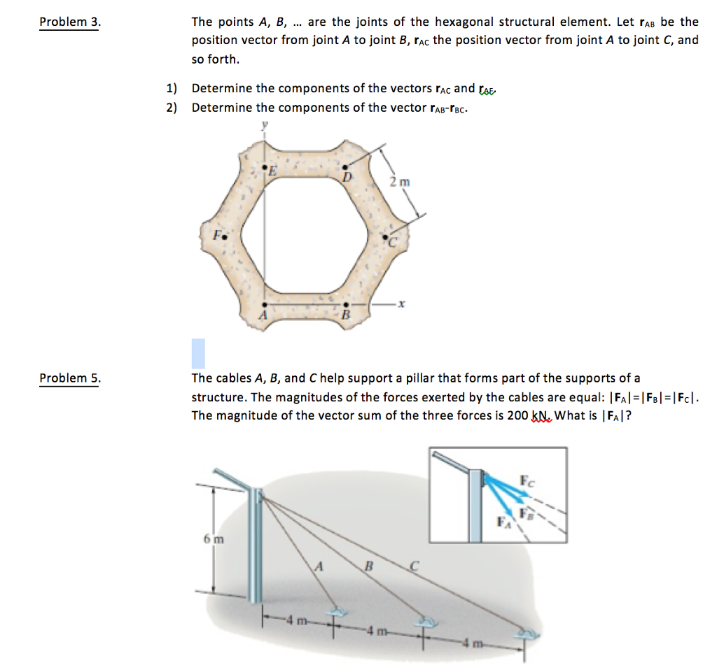 Solved The points A, B, are the joints of the hexagonal | Chegg.com