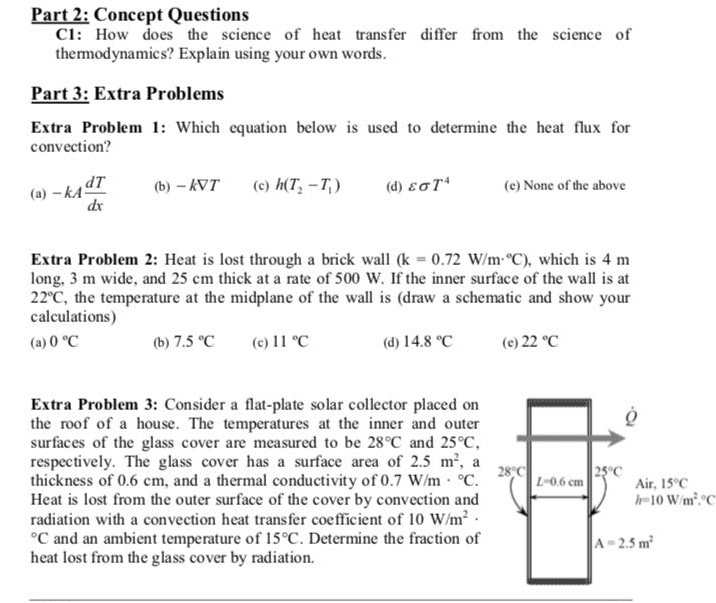Solved Part2: Concept Quest acience of heat transfer C1: How | Chegg.com