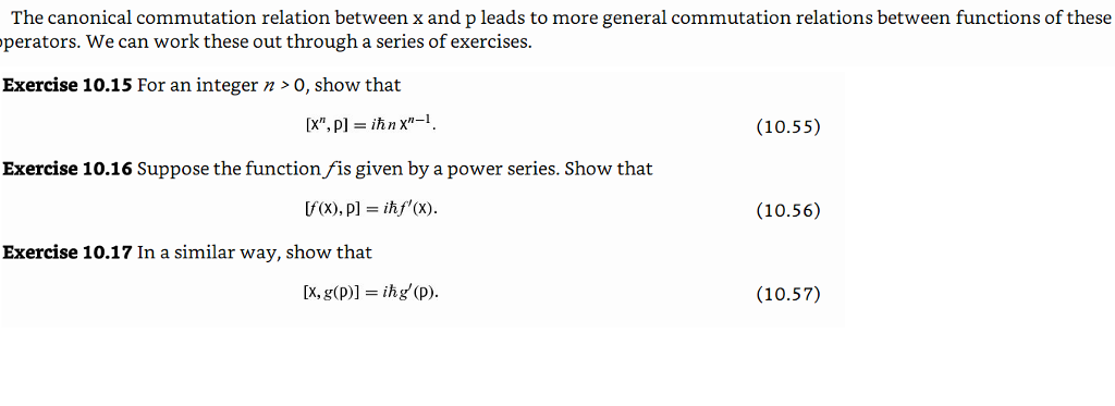 Solved The Canonical Commutation Relation Between X And P