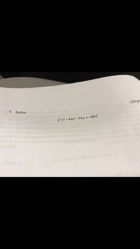 Solved (10 po 7. Solve: | Chegg.com