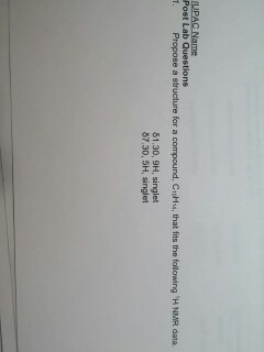 Solved Propose a structure for a compound, C_11 H_14, that | Chegg.com