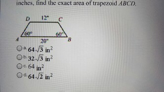 Solved For the isósceles trapezoid ABCD, shown below, each | Chegg.com
