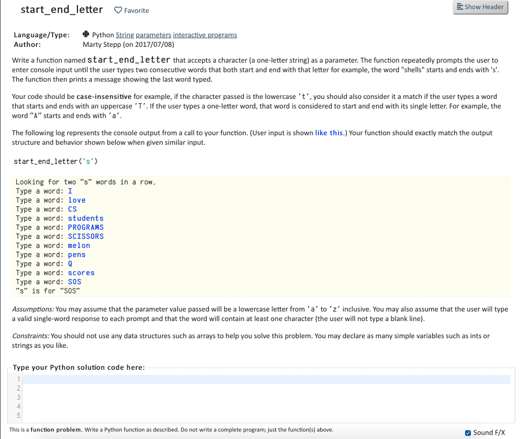 Solved Code is in python and is only asking for a function | Chegg.com
