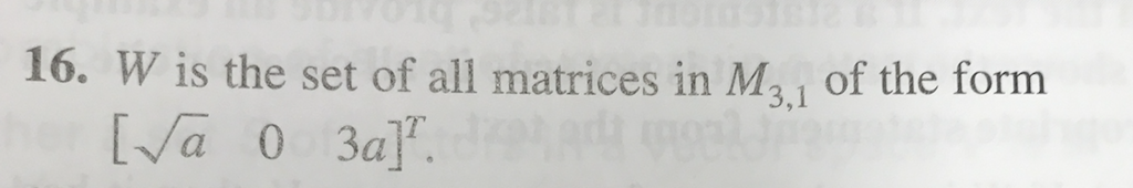 Solved subsets That Are Not Subspaces In Exercises 7-20 W is | Chegg.com