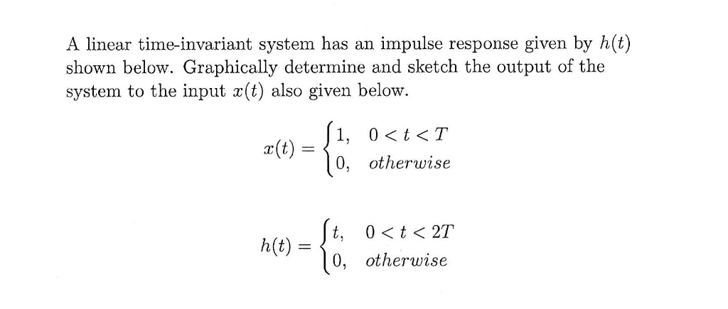 Solved A linear time-invariant system has an impulse | Chegg.com
