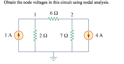 Solved Obtain the node voltages in this circuit using nodal | Chegg.com