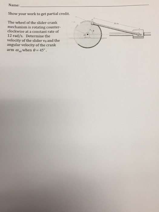 Solved The wheel of the slider-crank mechanism is rotating | Chegg.com
