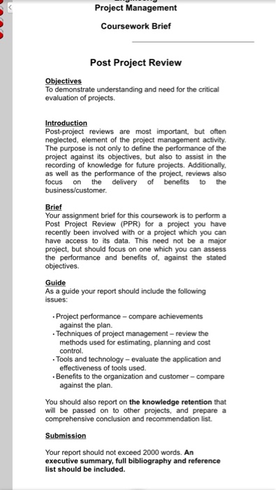 Objectives To demonstrate understanding and need tor | Chegg.com