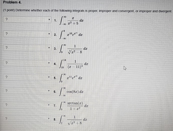 Solved Determine whether each of the following integrals is | Chegg.com