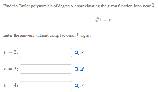 Solved Find the Taylor polynomials of degree n approximating | Chegg.com Solved Find the Taylor polynomials of degree n approximating | Chegg.com