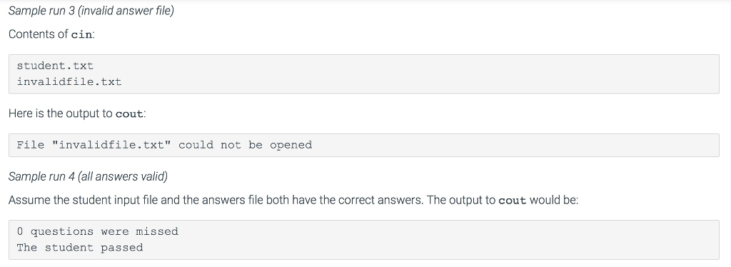 Solved In part 1 you will be creating a quiz grading | Chegg.com