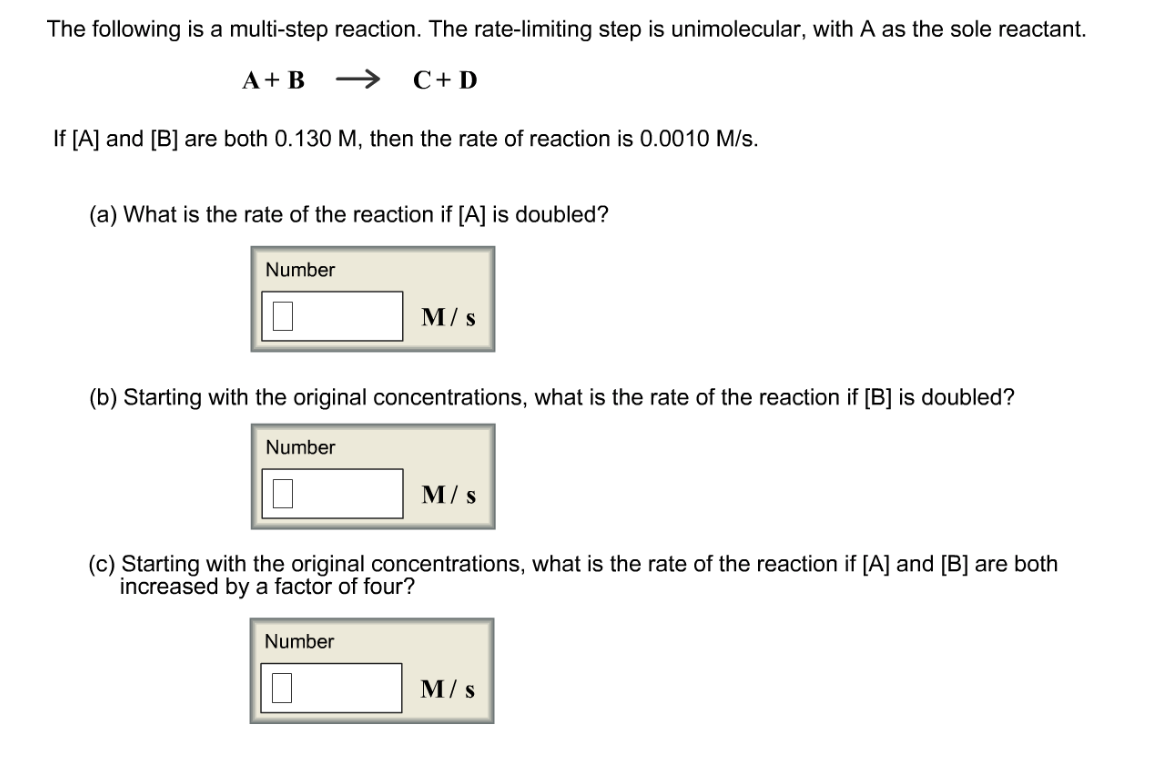 Solved The following is a multi-step reaction. The | Chegg.com