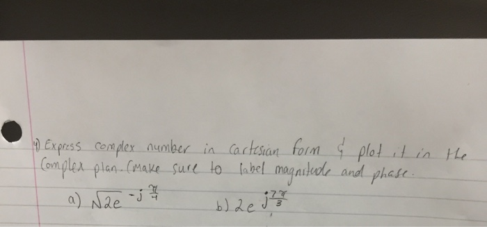 Solved Express complex number in Cartesian form & plot it in | Chegg.com