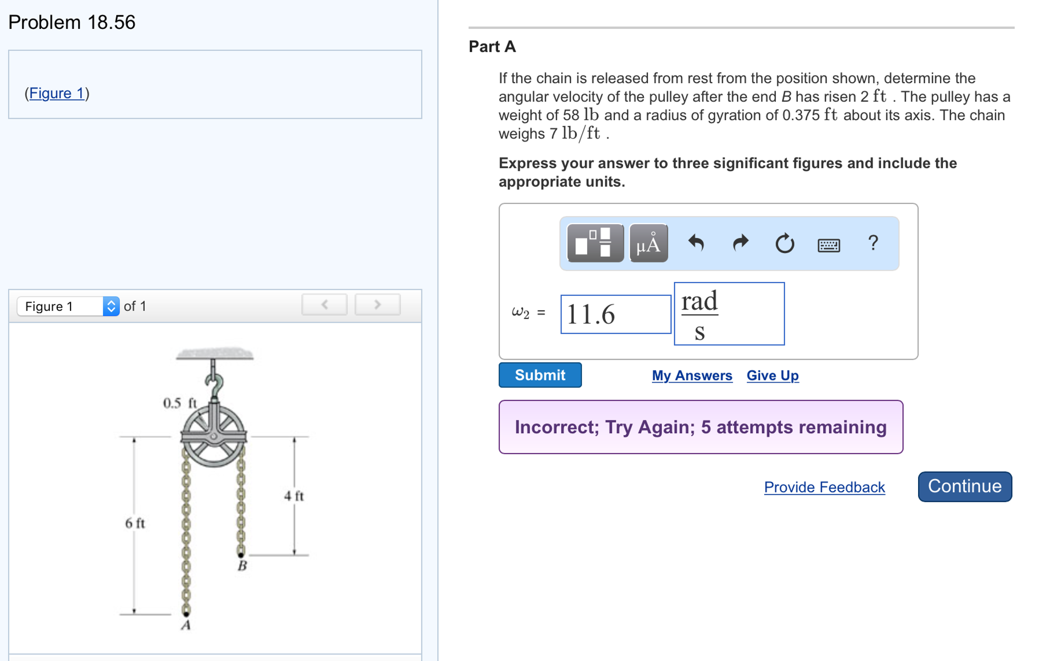 Solved (Figure 1) If the chain is released from rest from | Chegg.com