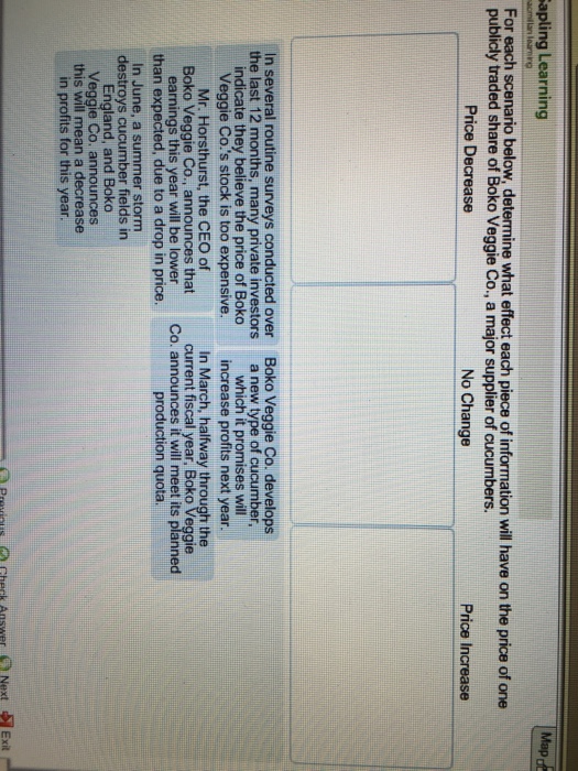 Solved For each scenario below, determine what effect each | Chegg.com