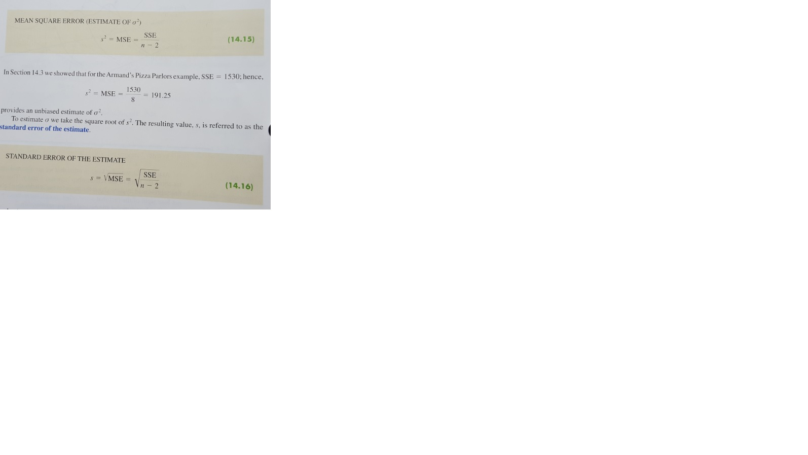 Solved MEAN SQUARE ERROR (ESTIMATE OF sigma^2) s^2 = MSE = | Chegg.com