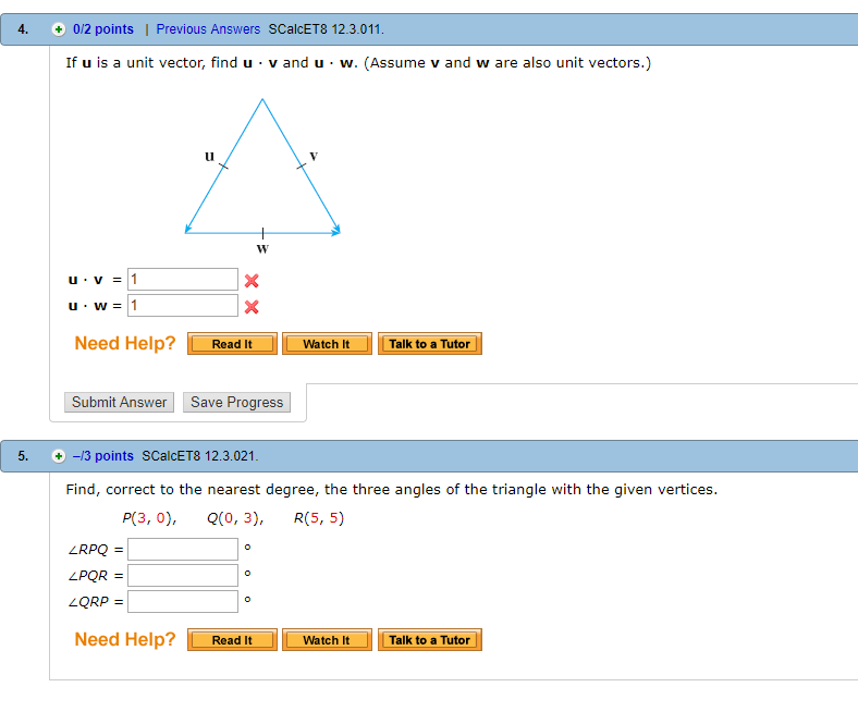 Solved If u is a unit vector, find u middot v and u middot | Chegg.com